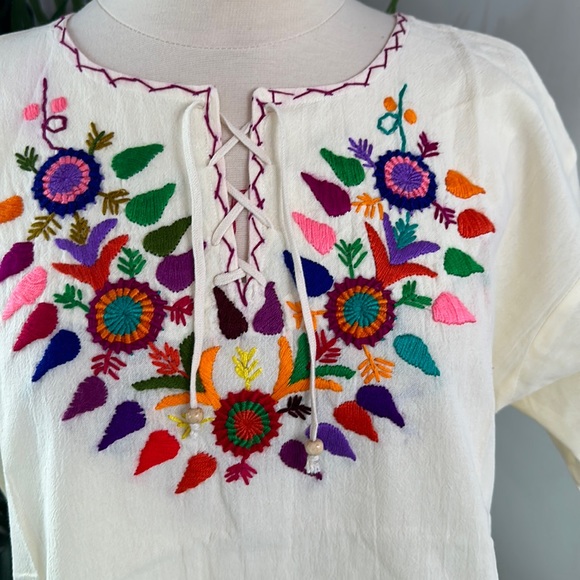 Tops | Bohemian Hand Made Top Hand Embroidery 10 Cotton | Poshmark